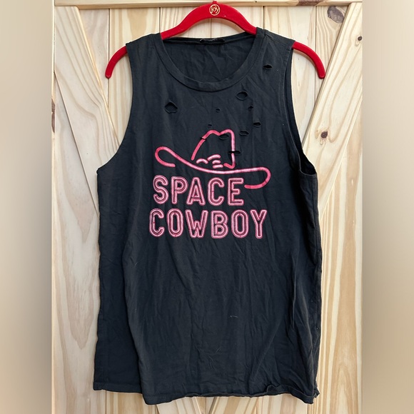 zutter | Tops | Space Cowboy Distressed Tank | Poshmark